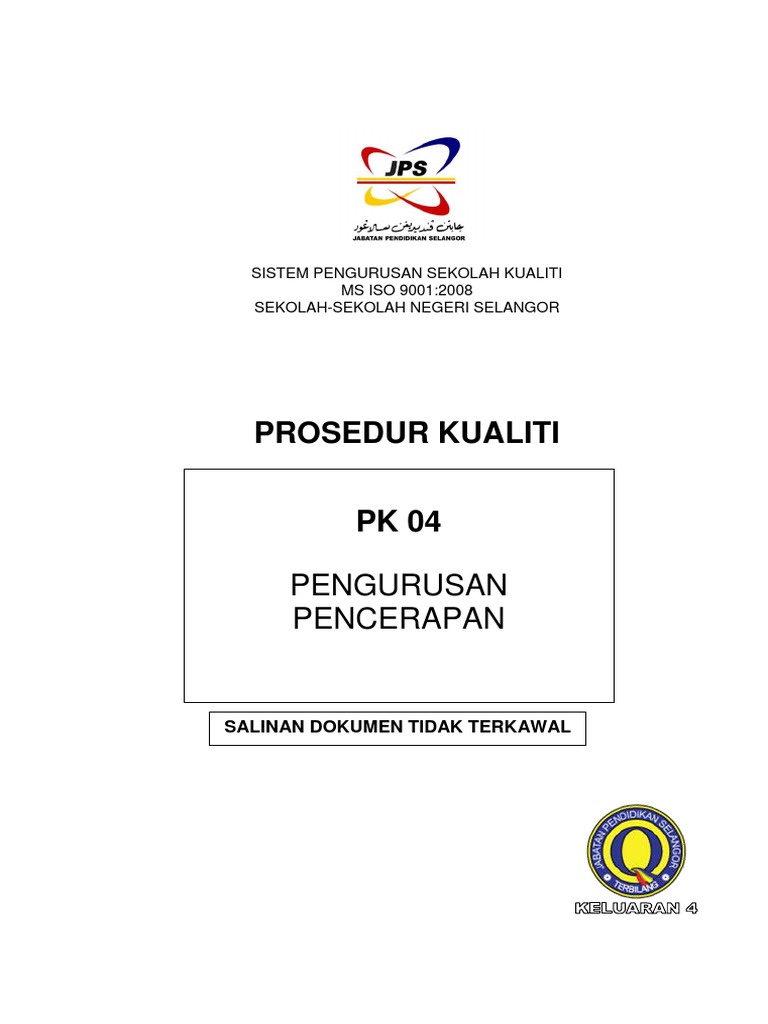 PK 04 Prosedur Kualiti Pengurusan Pencerapan | PDF