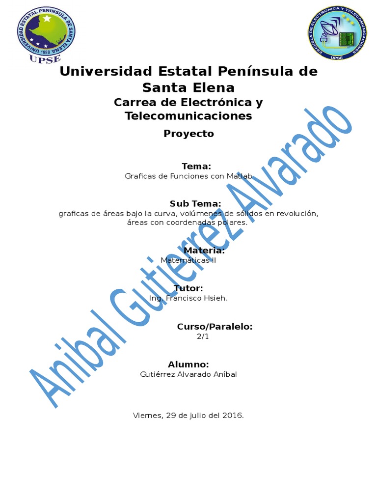 Proyecto Matlab Grafica | PDF | Análisis | Cálculo