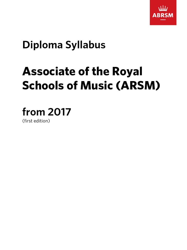 New ABRSM ARSM Syllabus 2017 Onwards | PDF | Test (Assessment) | Piano
