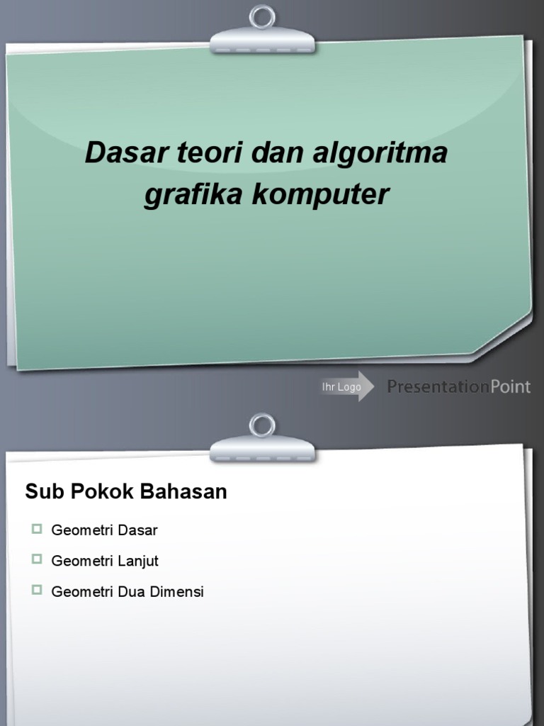 Dasar Teori Dan Algoritma Grafika Komputer | PDF | Teknologi & Rekayasa