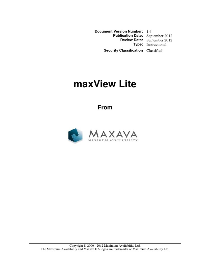 Maxava MaxView Lite Guide1 | PDF | I Phone | Ibm System I