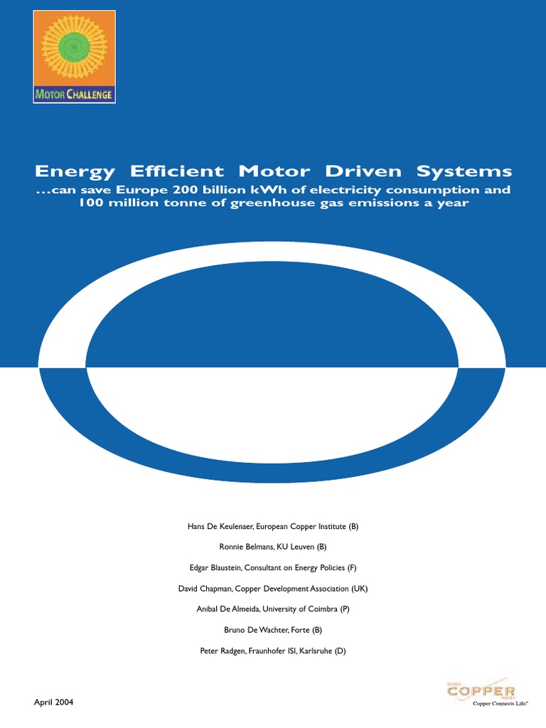 Energy Efficient Motor Driven Systems | PDF | Efficient Energy Use ...