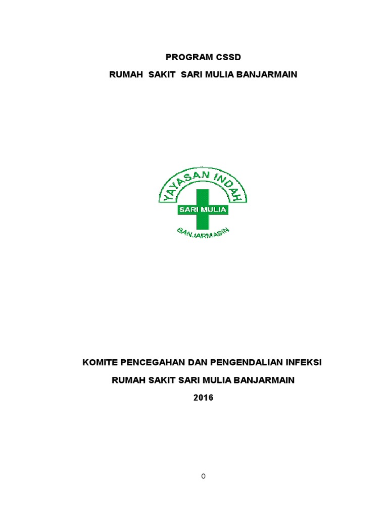 Tor CSSD Kerangka Acuan Program | PDF