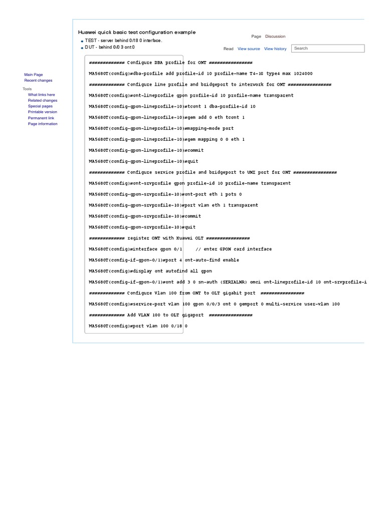 GPON Module Basic Test Examples - MikroTik Wiki | PDF