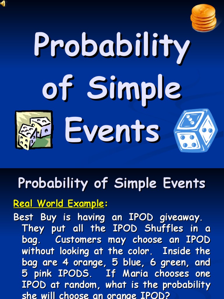 01 - Probability of Simple Events | PDF | Odds | Probability