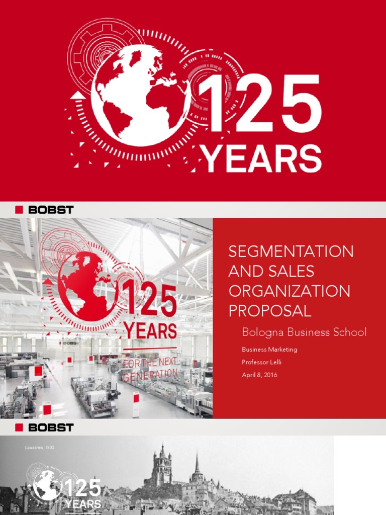 BOBST Presentation | Download Free PDF | Sales | Market Segmentation