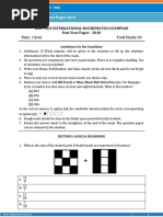 IMO Class 2 Paper - 2015-2016 StudyChaCha | PDF