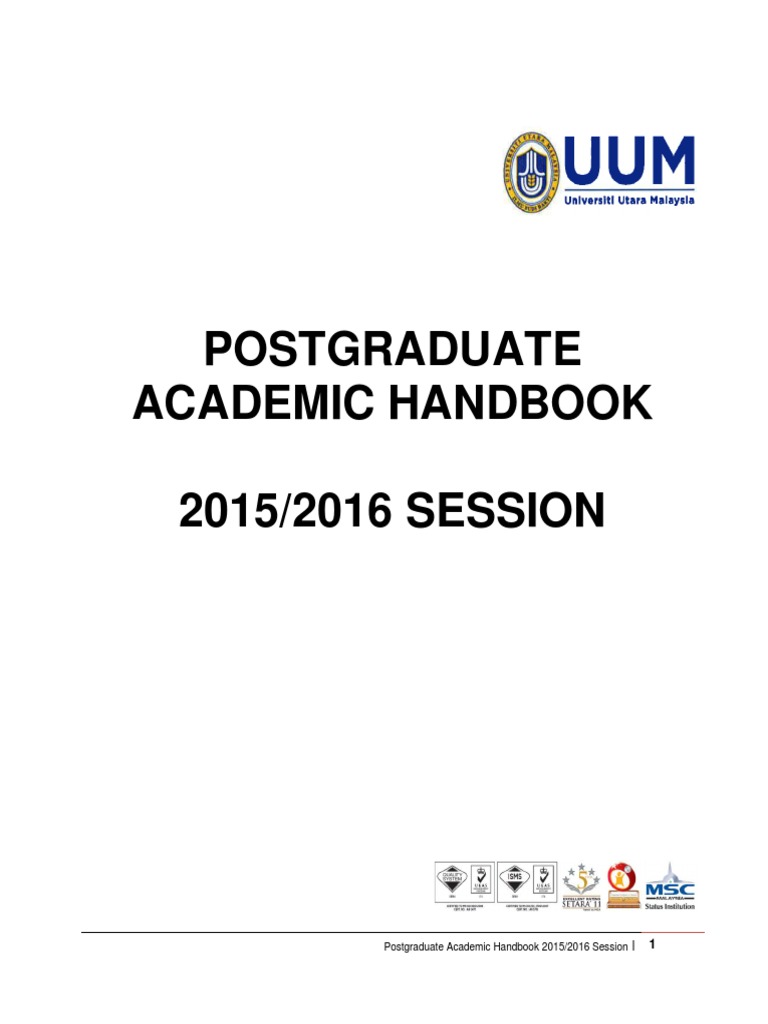 Postgraduate Student Handbook UUM | PDF | Academic Degree ...