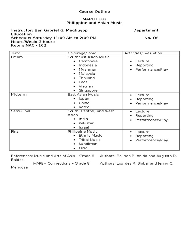 Course Outline | PDF
