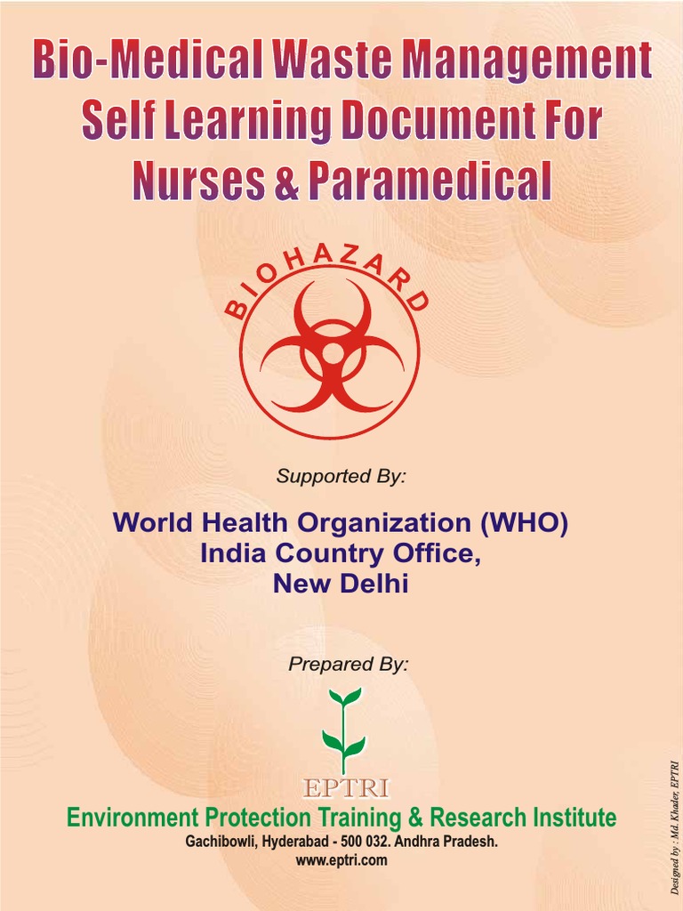 Bio - Medical Waste Management Self Learning Document For Nurses and ...