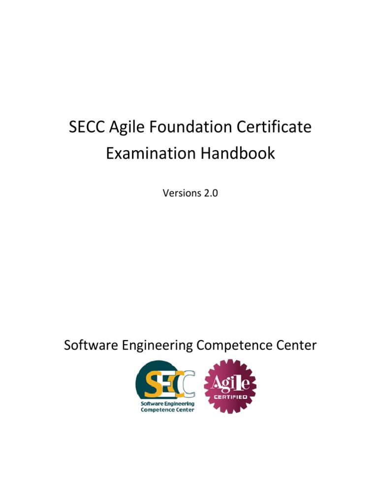 Secc Agile Foundation Certificate Examination Handbook V2 0 Pdf Agile Software