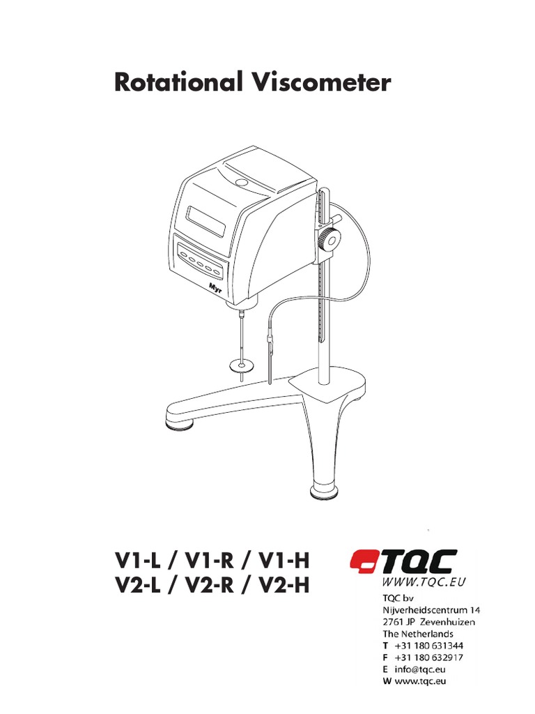 Rotational Viscometer User Manual | PDF | Shear Stress | Viscosity