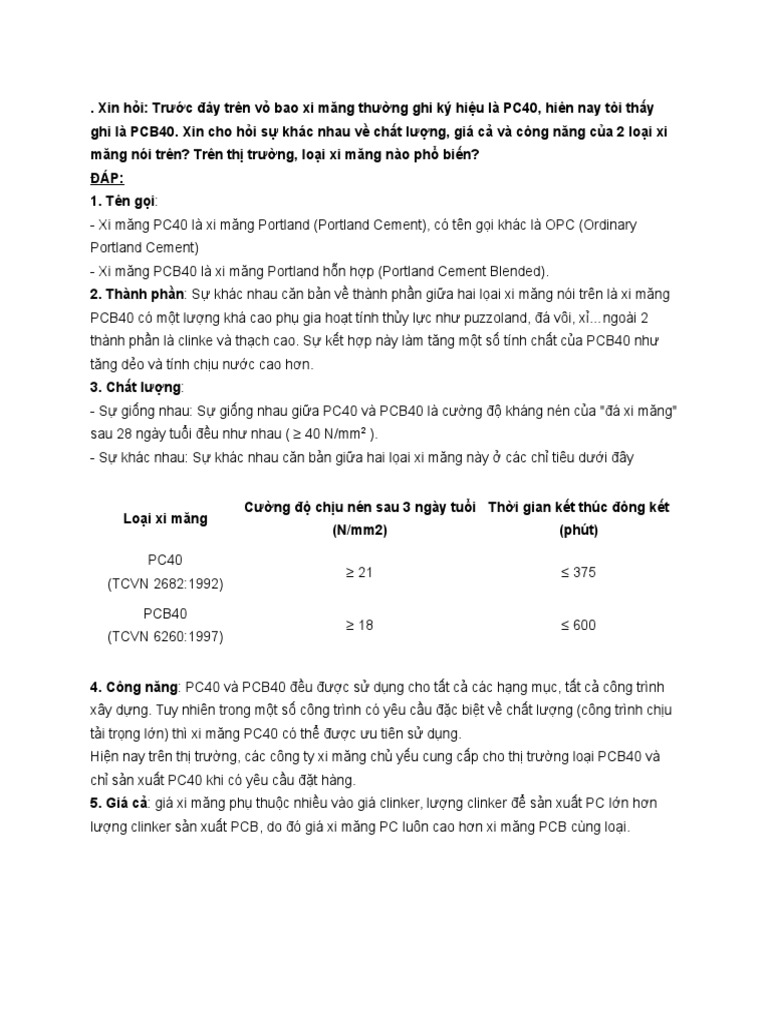Hỏi đáp xi măng oPC là gì chuẩn nhất