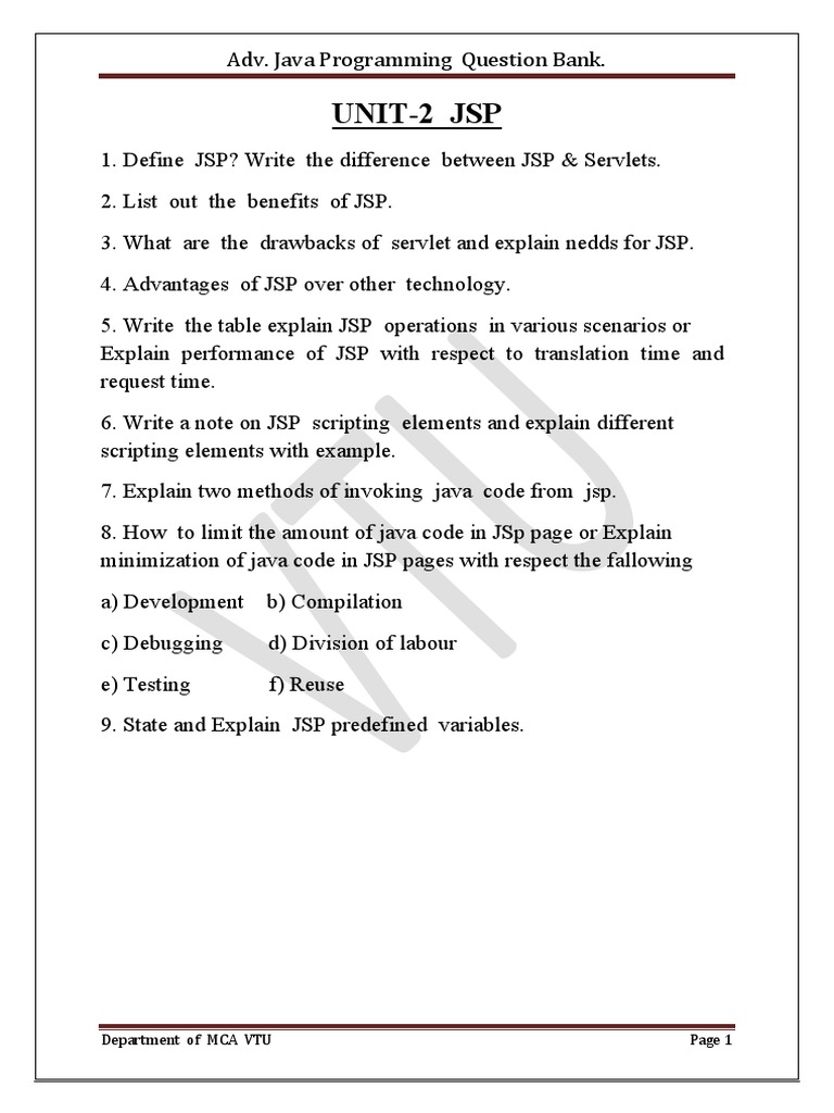 Java Question Bank | Download Free PDF | Enterprise Java Beans | Java ...