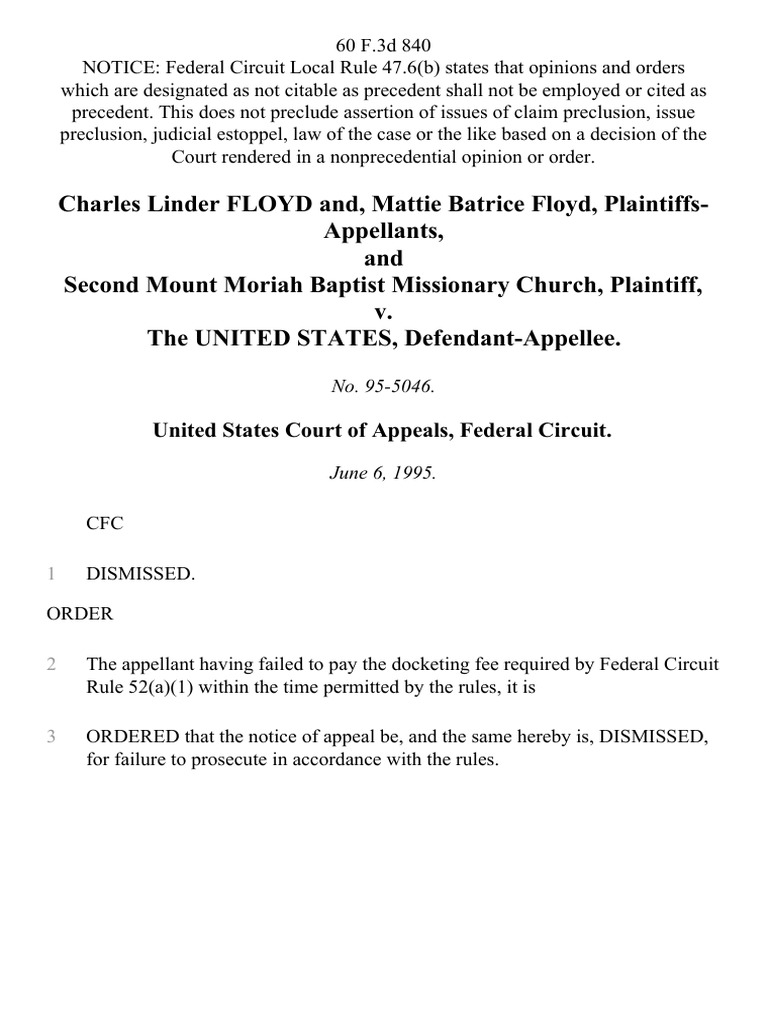 Charles Linder Floyd And, Mattie Batrice Floyd, and Second Mount Moriah Baptist Missionary ...