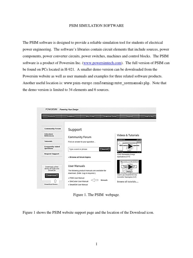 PSIM Software Guide for Circuit Simulation | PDF | Electrical Network | Variable (Computer Science)
