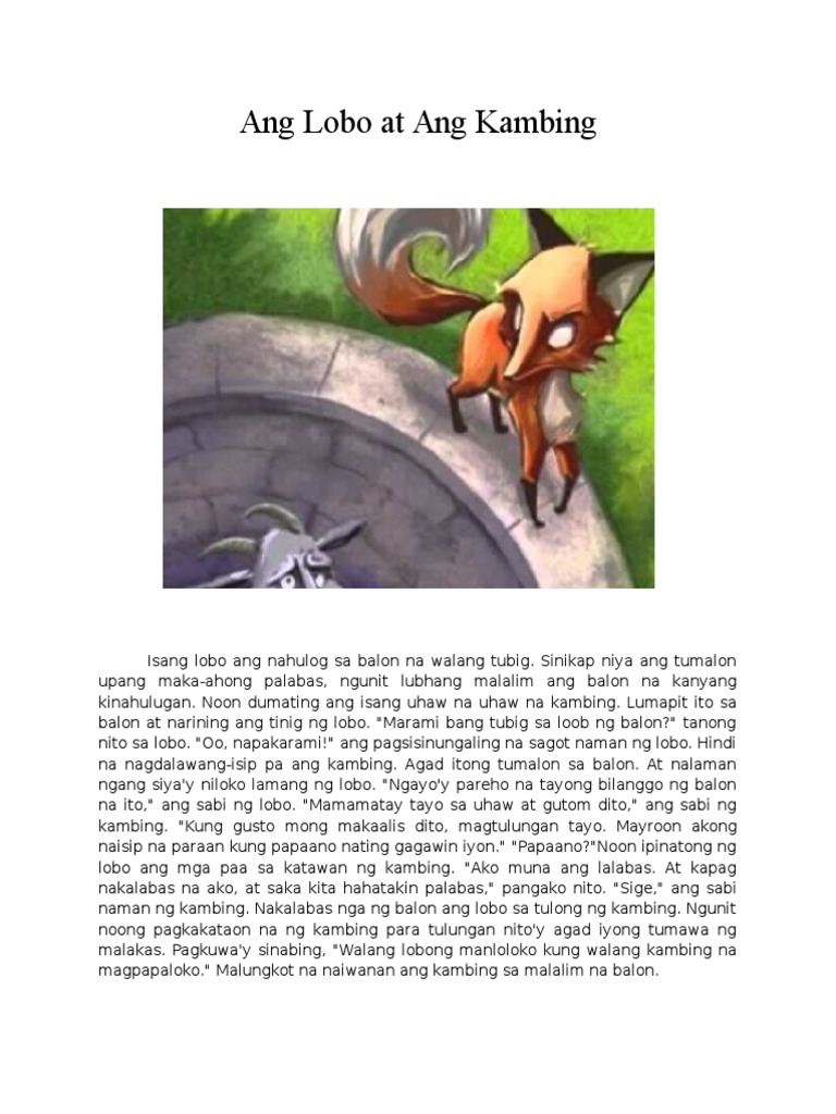 Ang Lobo at Ang Kambing | PDF