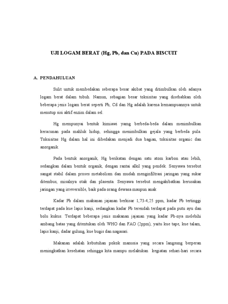 Uji Logam Berat | PDF
