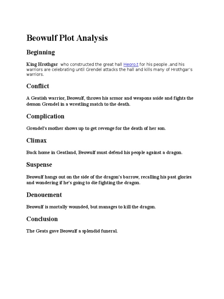 Beowulf Plot Analysis | PDF