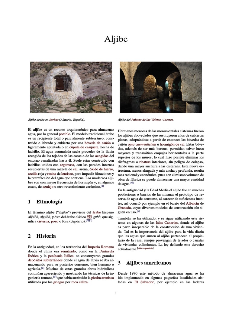 Aljibe | PDF | Tecnología Ambiental | Suministro de agua