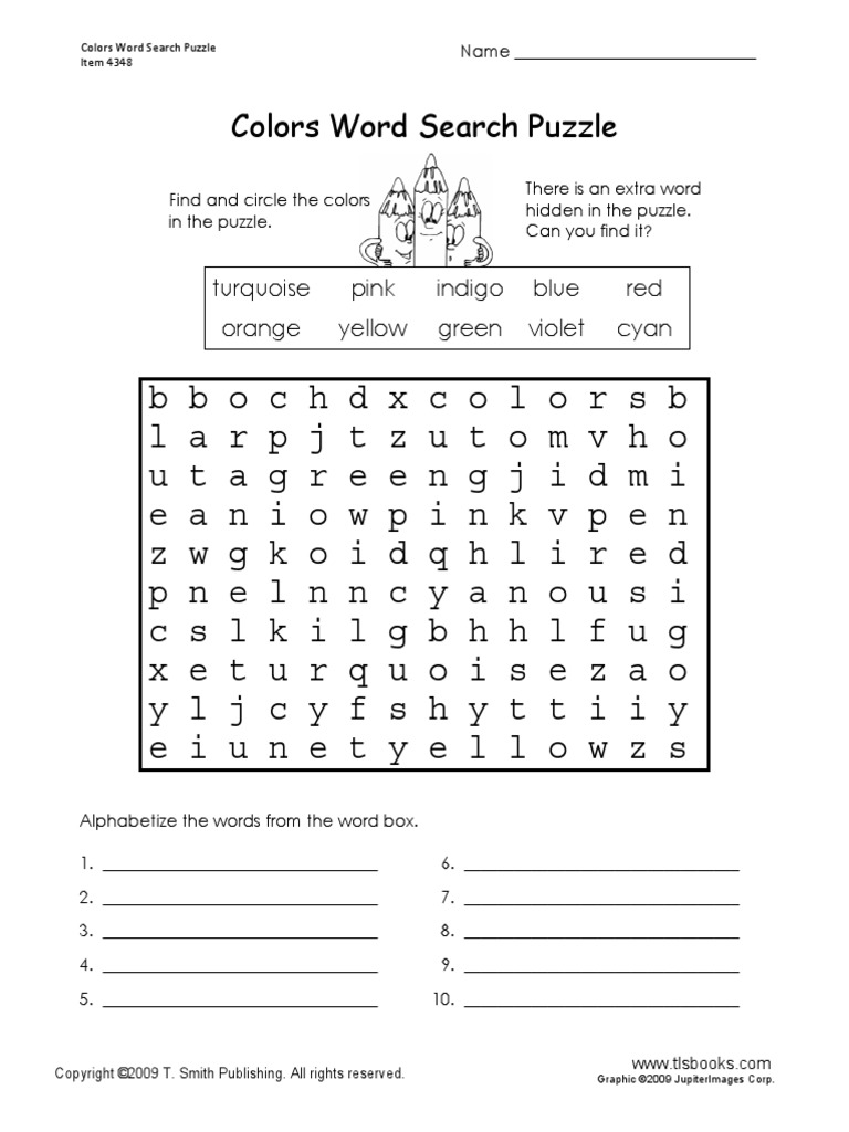 Colors Word Search | PDF