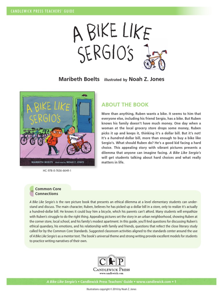 A Bike Like Sergio's Teachers' Guide | PDF | Reading Comprehension ...