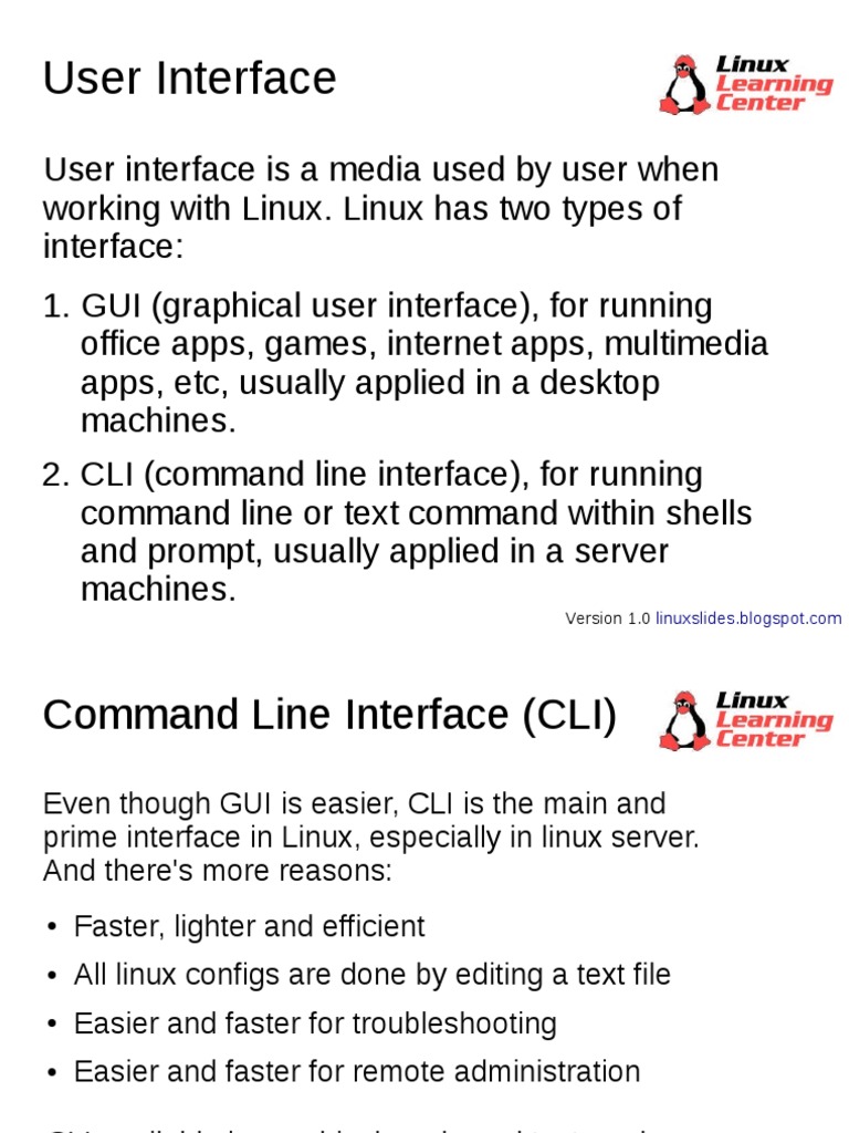 Linux User Interface | PDF | Command Line Interface | Graphical User Interfaces