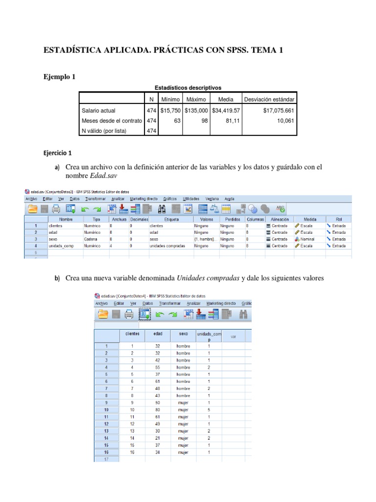 Introduccion Al SPSS | PDF | Spss | Error estándar