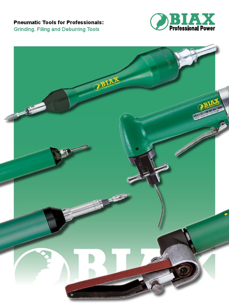 BIAX Pneumatic Tools Overview | PDF | Sheet Metal | Mill (Grinding)