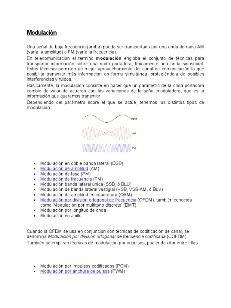 Amplitud Modulada | PDF | Modulación | Transmisor