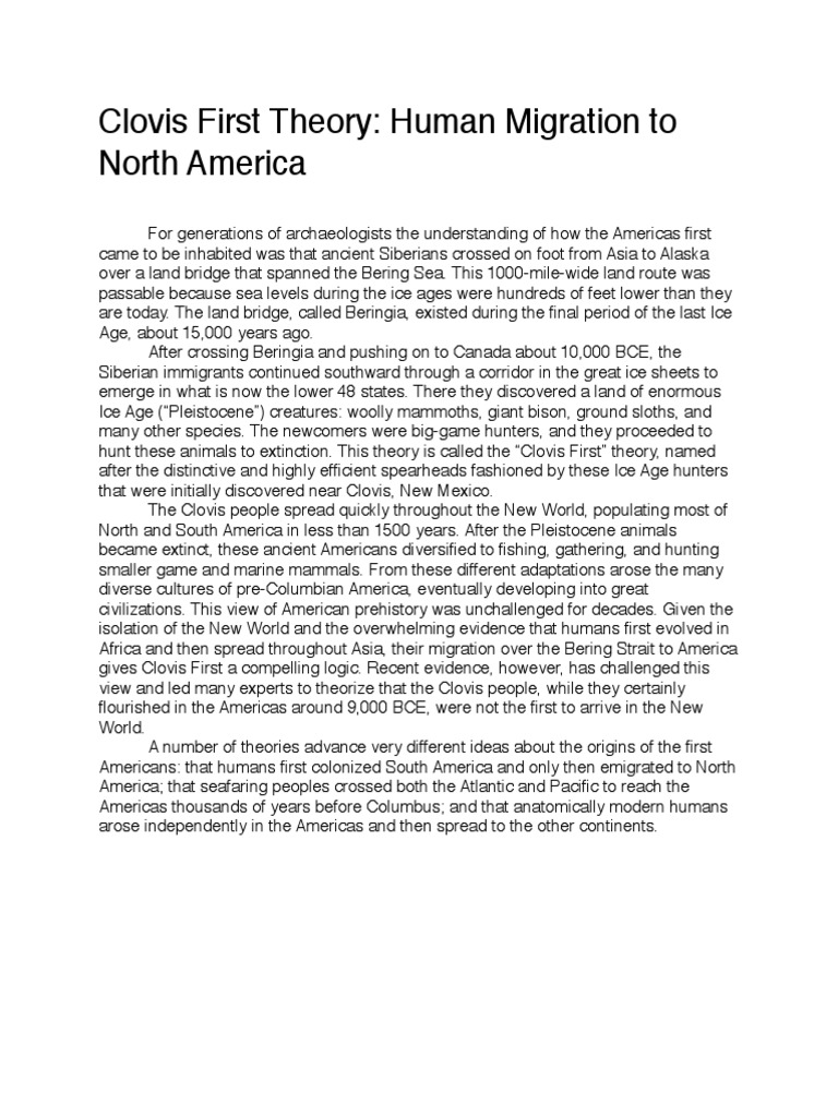 Clovis First Theory | Download Free PDF | Americas | Archaeology