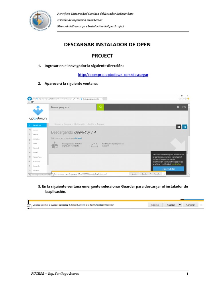 Guía de Instalación de Open Project | PDF | Informática | Software