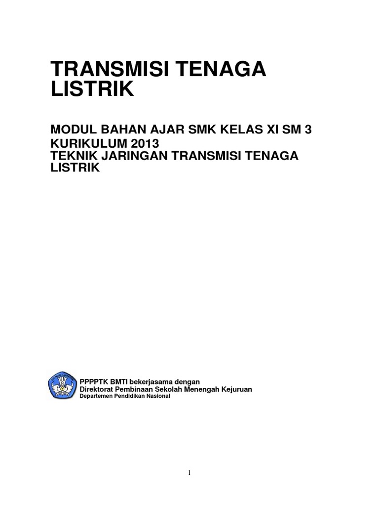 Modul Jaringan Transmisi Tenaga Listrik | PDF