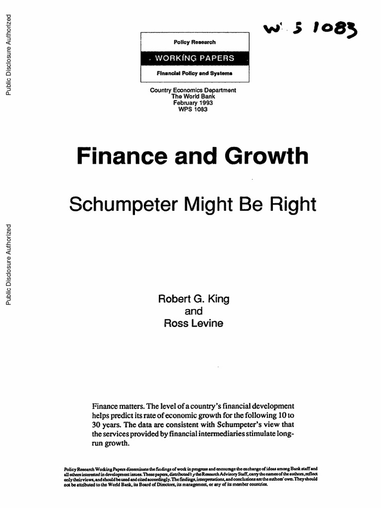 Schumpter Might Be Right | PDF | Economic Growth | Correlation And ...