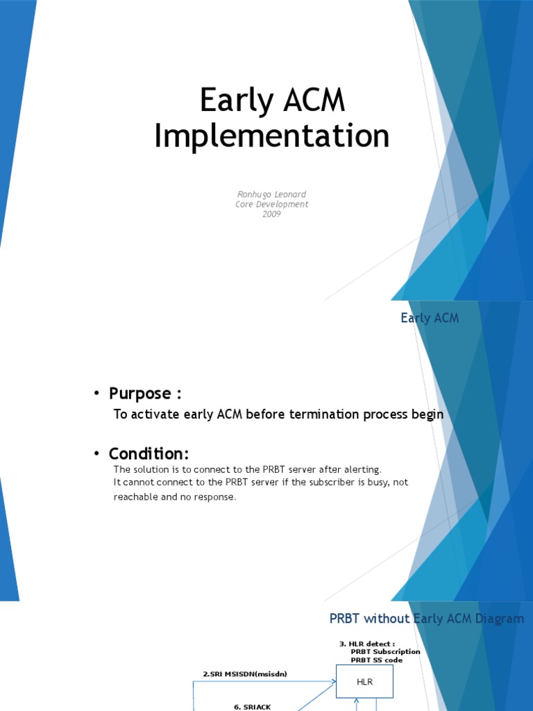 Early ACM Call Setup Mobile Network | PDF | Computers