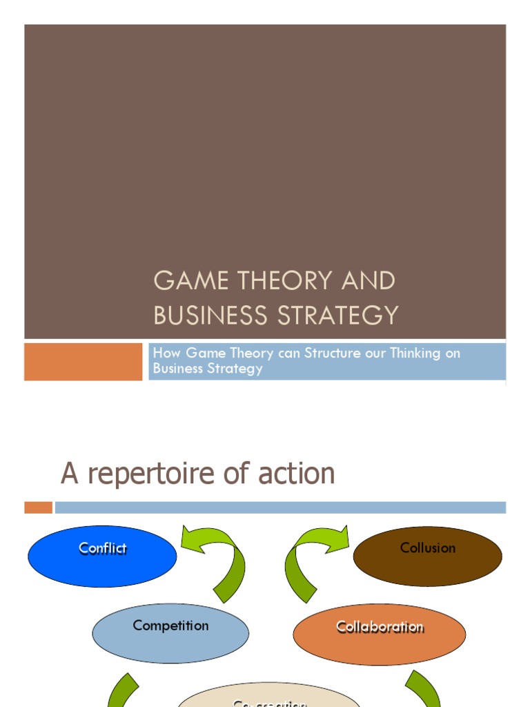 Game Theory in Business Strategy | PDF | Game Theory | Strategic Management