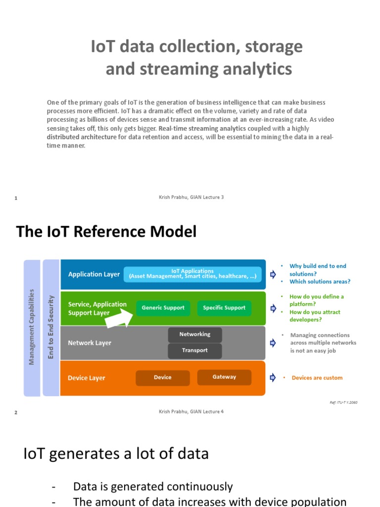 Iot Data Collection, Storage and Streaming Analytics | PDF ...