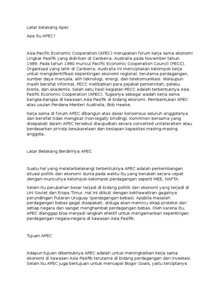 Apa Itu Apec | PDF