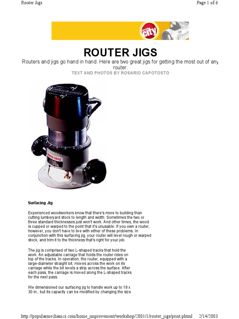 Woodworking Plans - Router Jigs | PDF | Screw | Woodworking