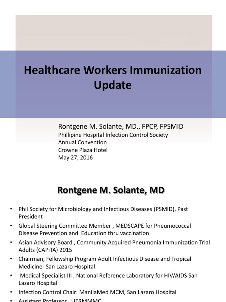 PHICS HCW Immunization Recommendation Update | PDF | Vaccines | Measles