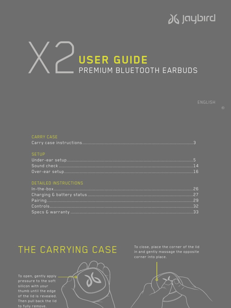 Jaybird x2 Manual | PDF