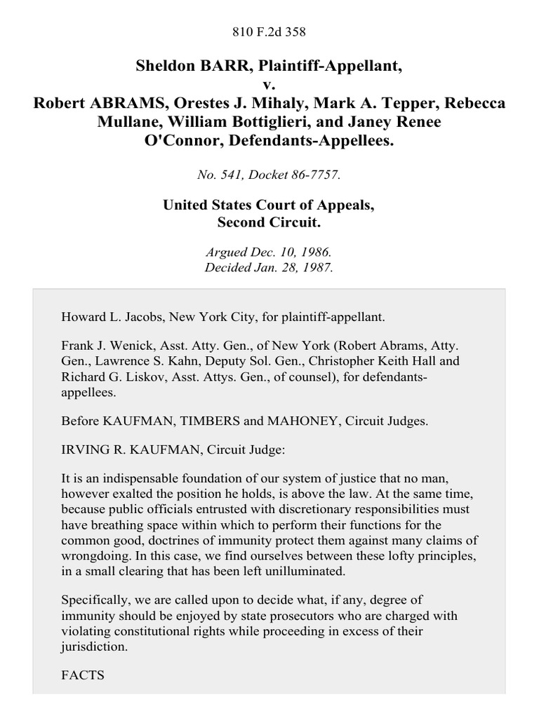 Prosecutorial Immunity in Civil Rights Case | PDF | Prosecutor ...