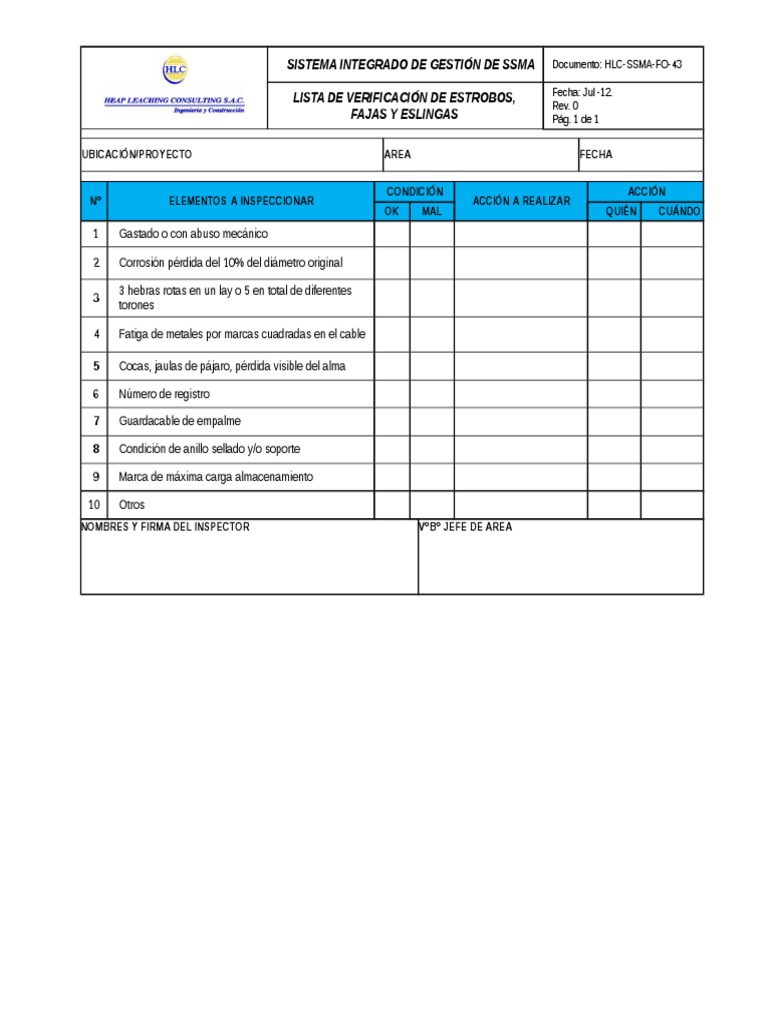 Check List Eslingas - vrogue.co