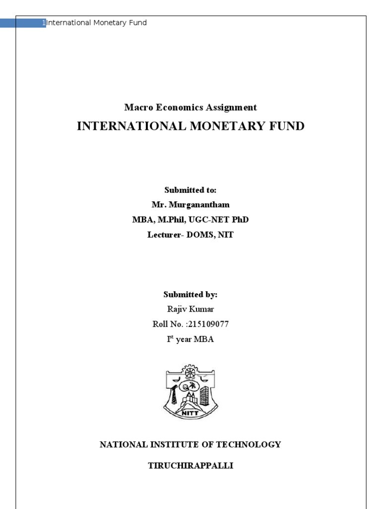 IMF | PDF | Special Drawing Rights | International Monetary Fund
