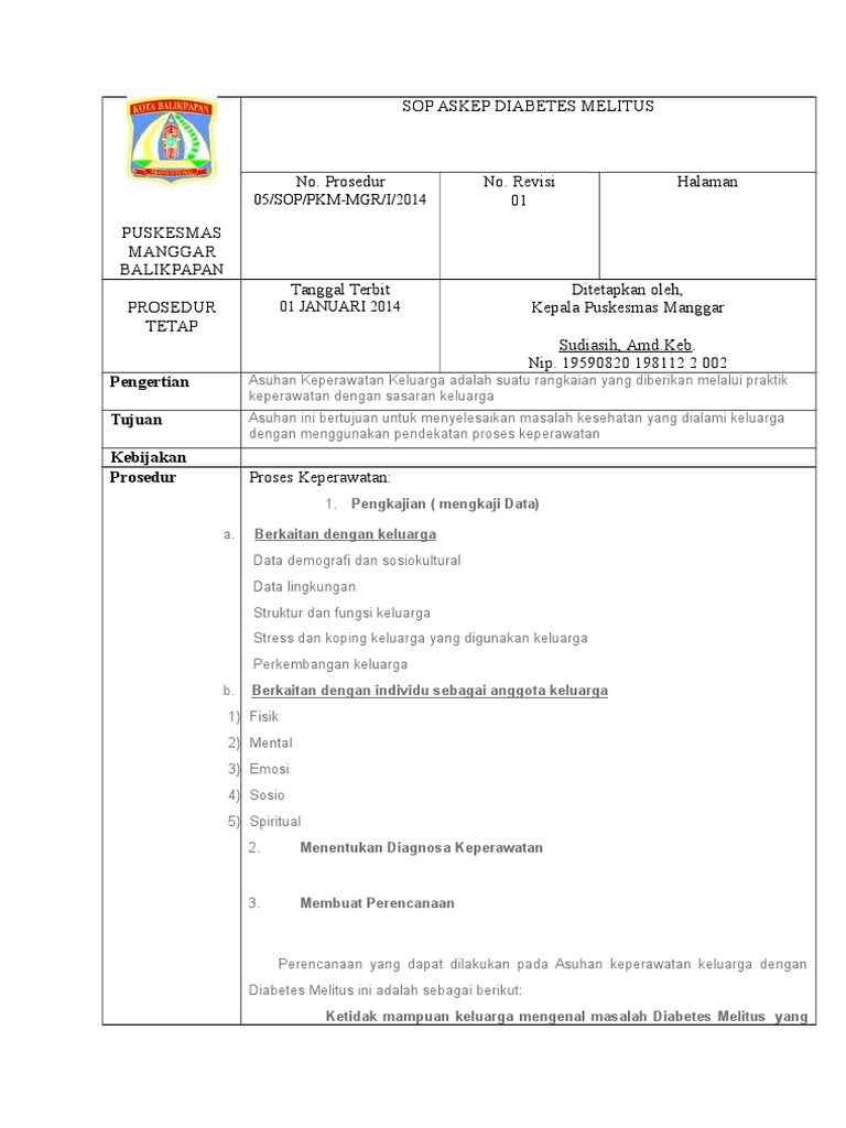 Sop Askep DM | PDF