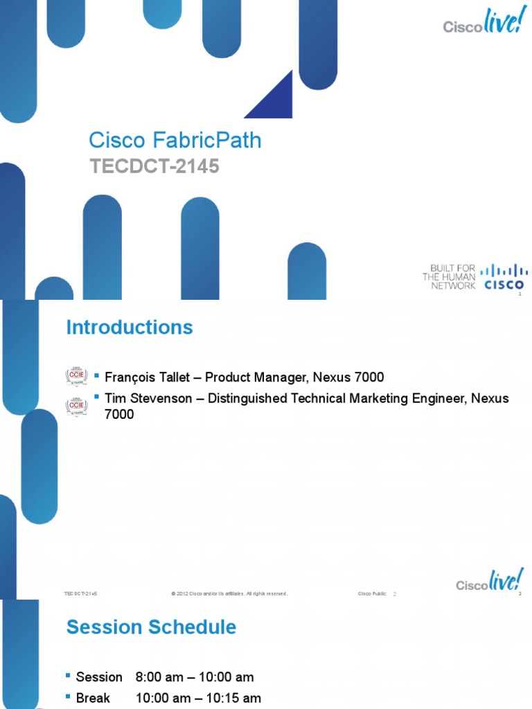 TECDCT-2145 Cisco FabricPath | PDF | Network Switch | Router (Computing)