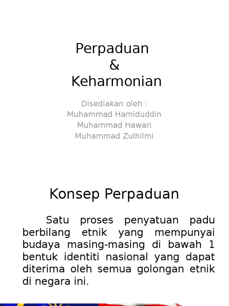 Perpaduan & Keharmonian | PDF