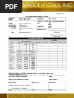 Product Specification: Product Code: Product Description: Material Desc ...