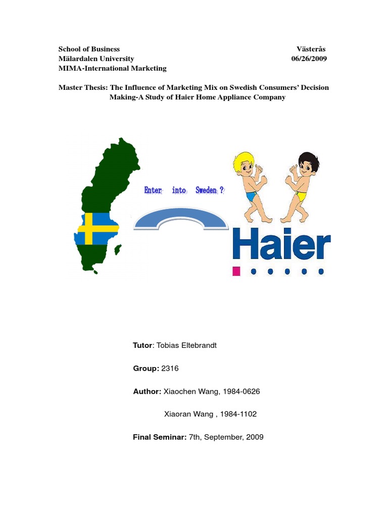 Haier's Global Market Strategy Analysis | PDF | Strategic Management ...