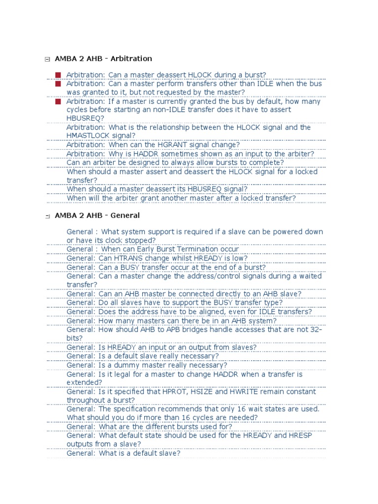 Ahb Questions | PDF | System On A Chip | Computer Data